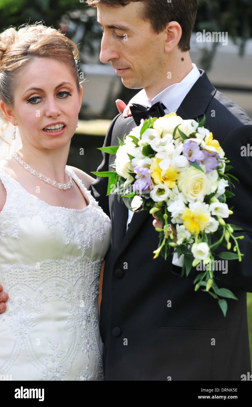 Wedding album - bride and groom Stock Photo - Alamy