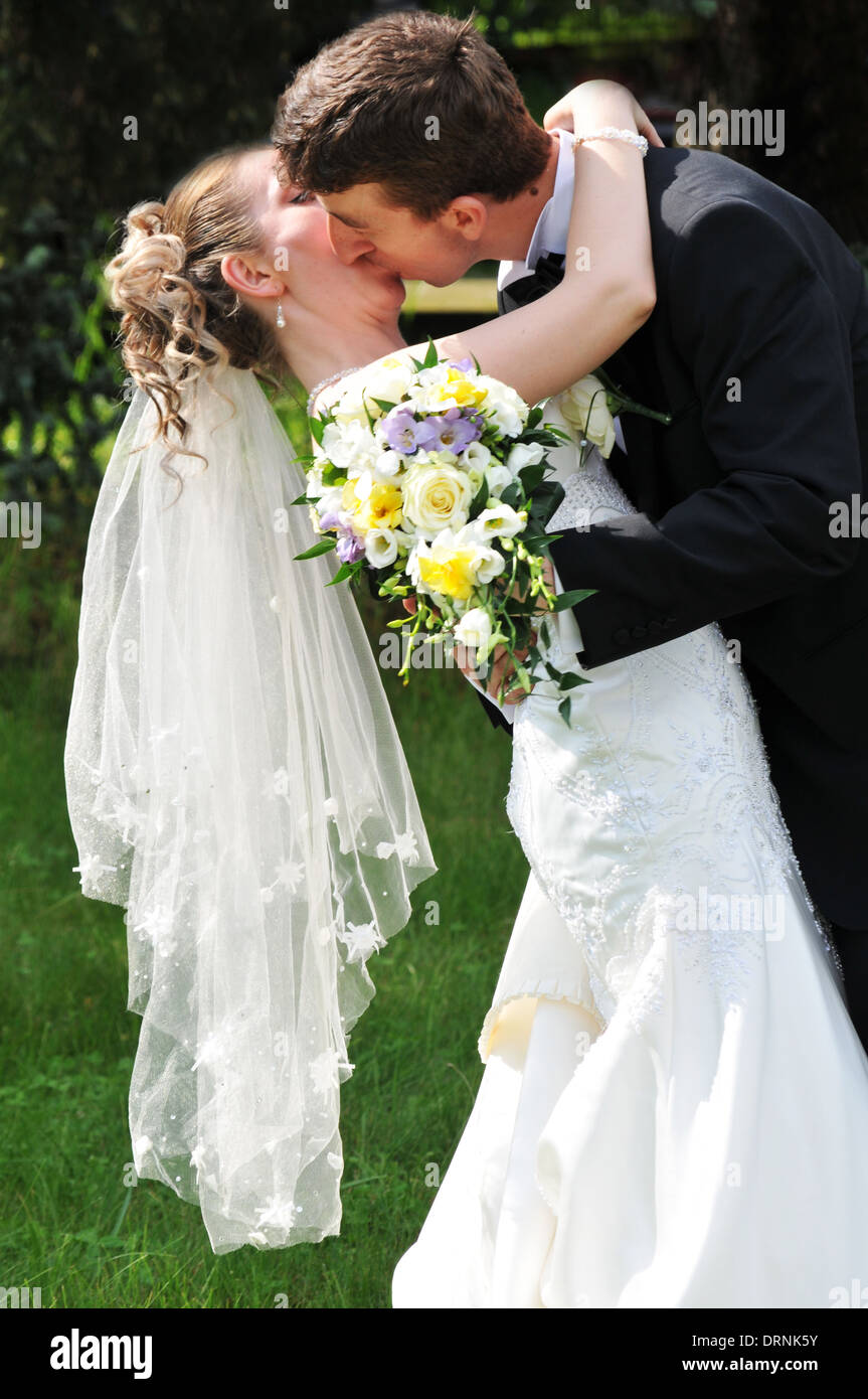 Wedding album - bride and groom Stock Photo - Alamy