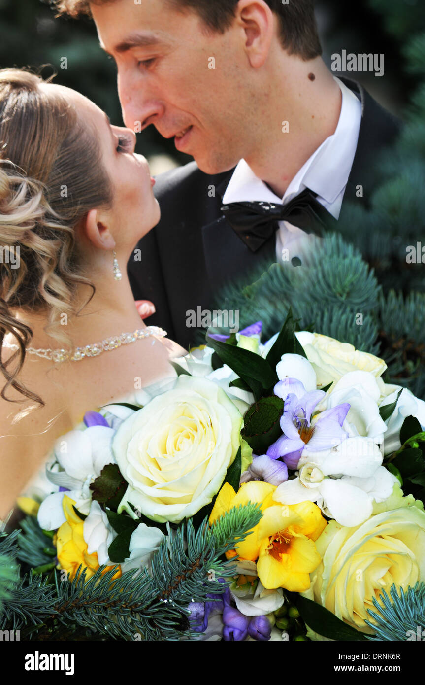 Wedding album - bride and groom Stock Photo - Alamy
