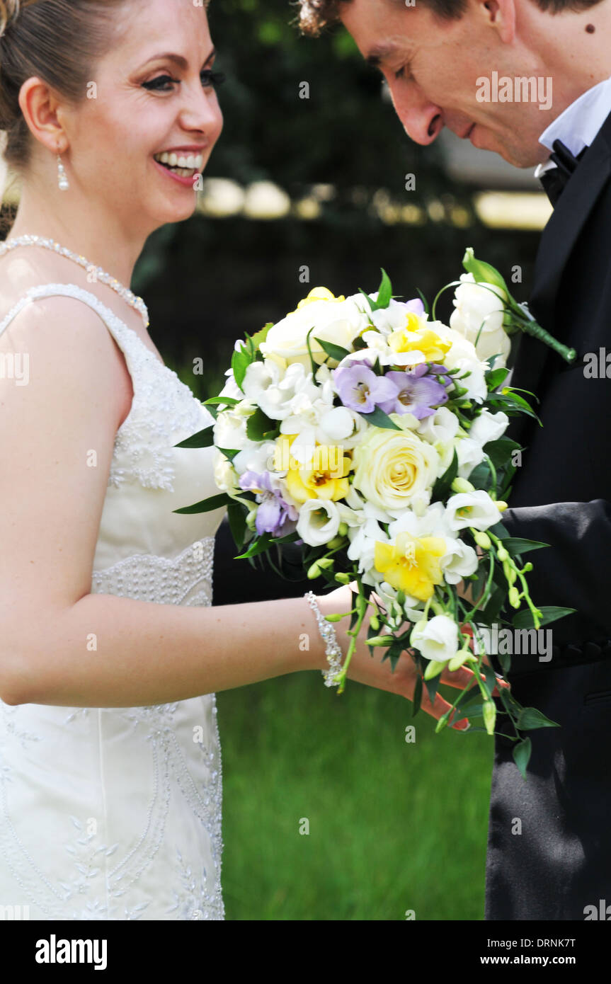 Wedding album - bride and groom Stock Photo - Alamy