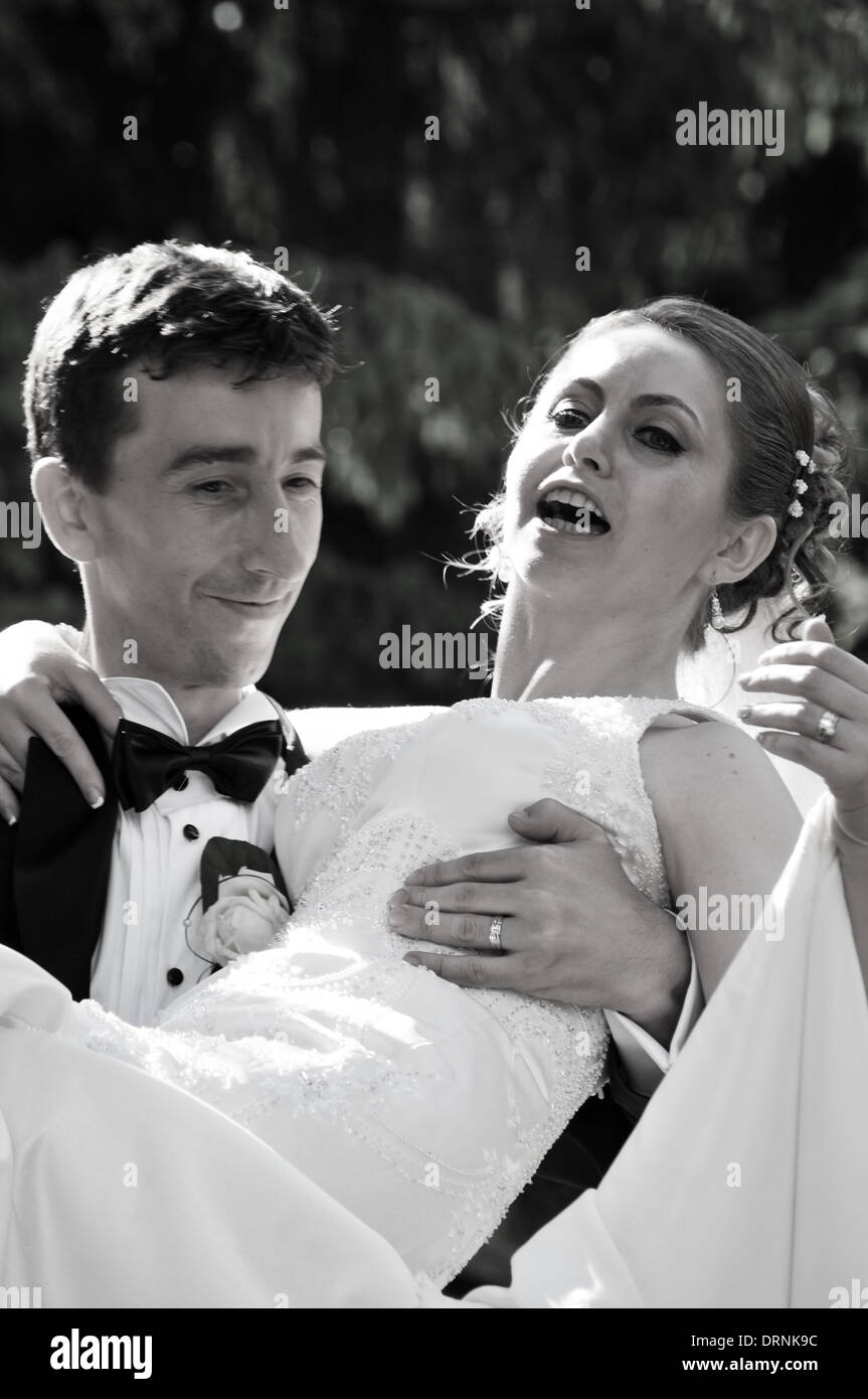 Wedding album - bride and groom Stock Photo - Alamy