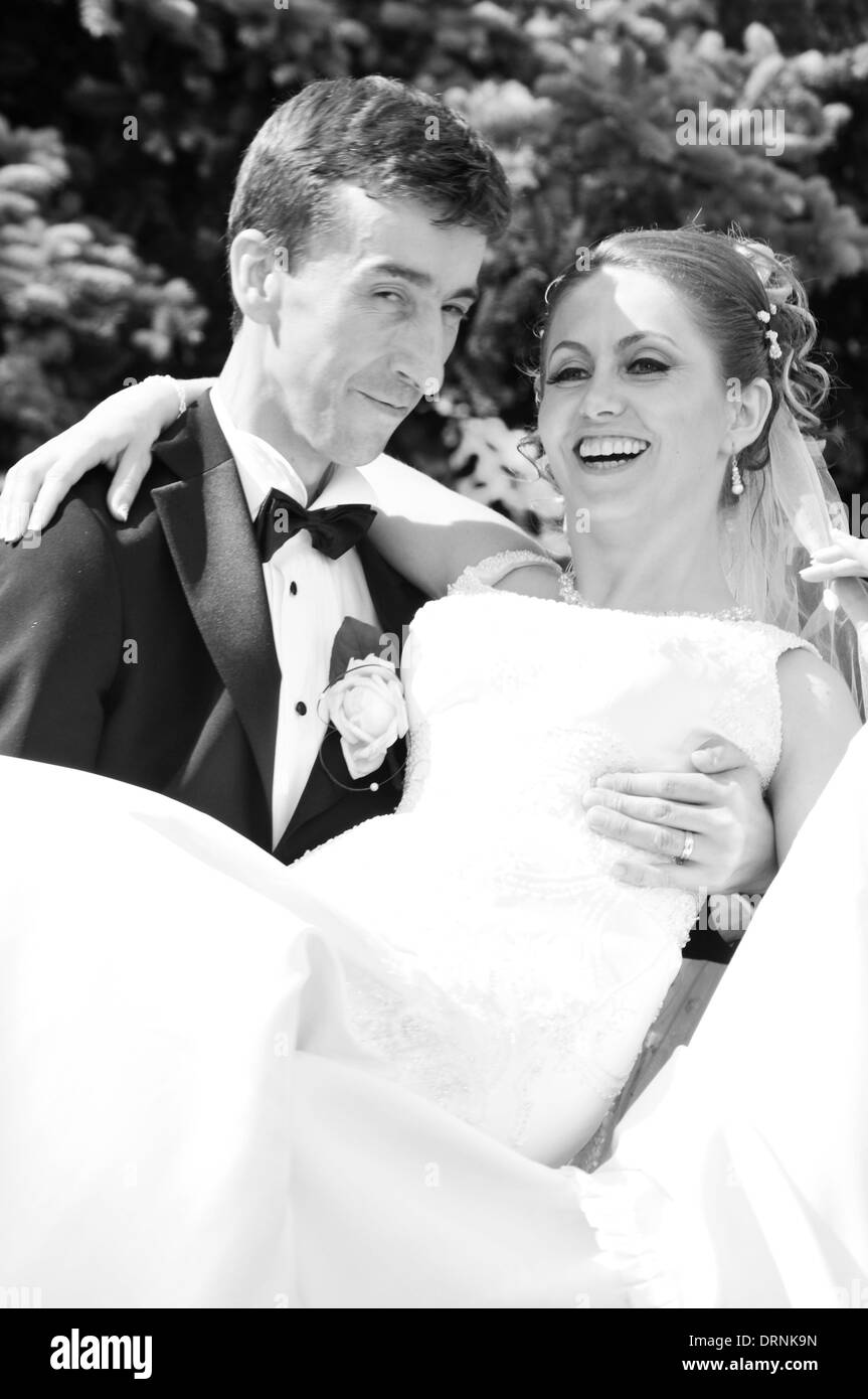 Wedding album - bride and groom Stock Photo - Alamy