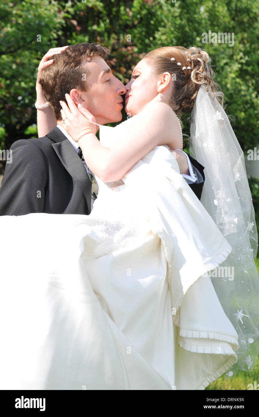 Wedding album - bride and groom Stock Photo - Alamy