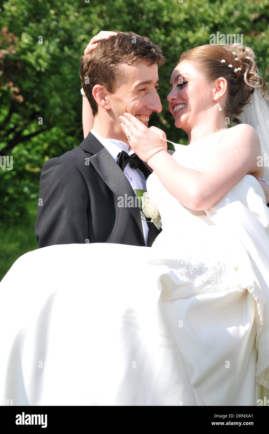 Wedding album - bride and groom Stock Photo - Alamy