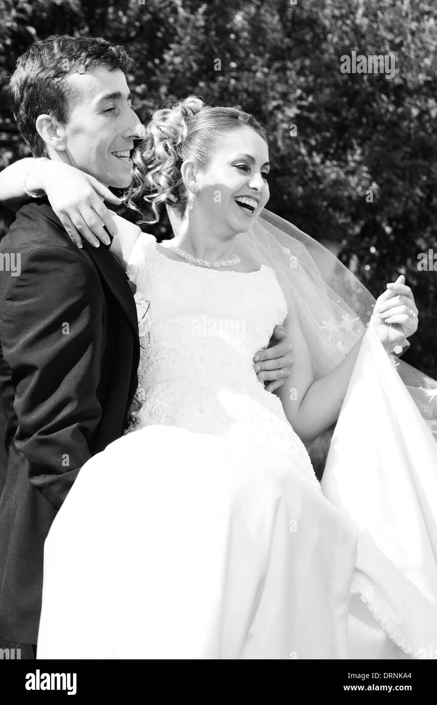 Wedding album - bride and groom Stock Photo - Alamy
