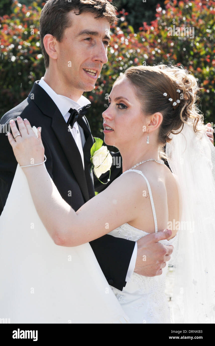Wedding album - bride and groom Stock Photo - Alamy