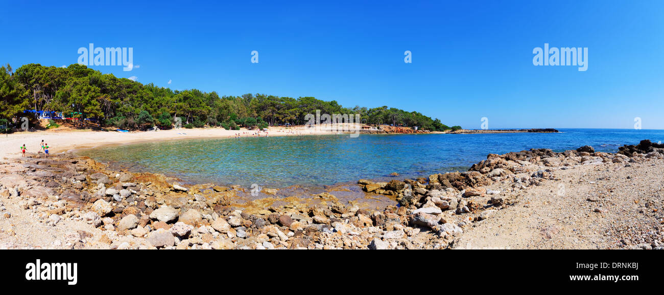 A beautiful panoramic view of the bay with a sandy beach in the ...