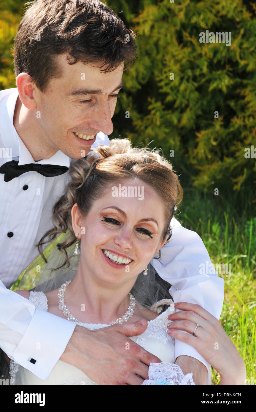 Wedding album - bride and groom Stock Photo - Alamy