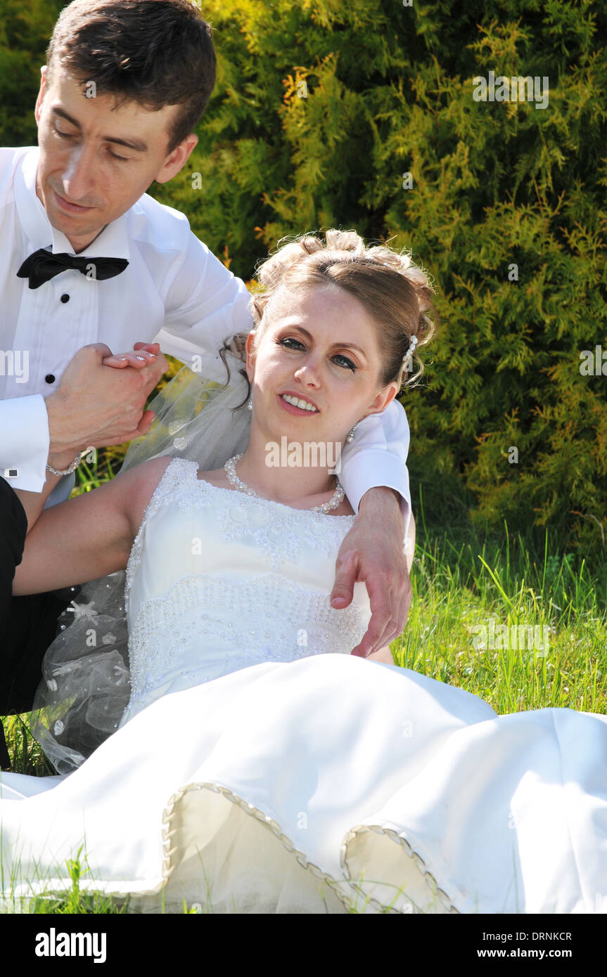 Wedding album - bride and groom Stock Photo - Alamy