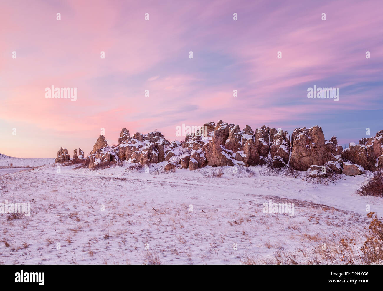 Natural Fort, historical and geological landmark at dawn, northern ...