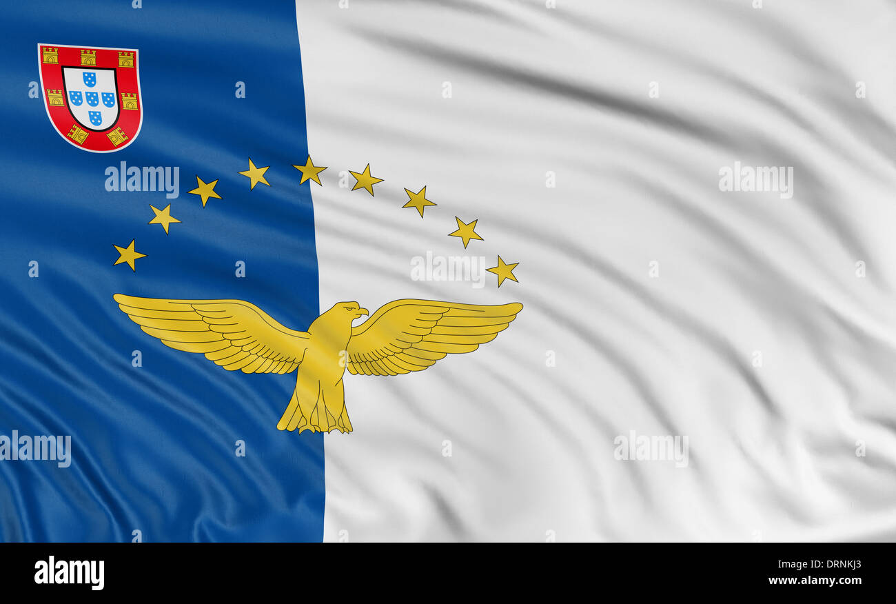 3D Azores flag Stock Photo - Alamy