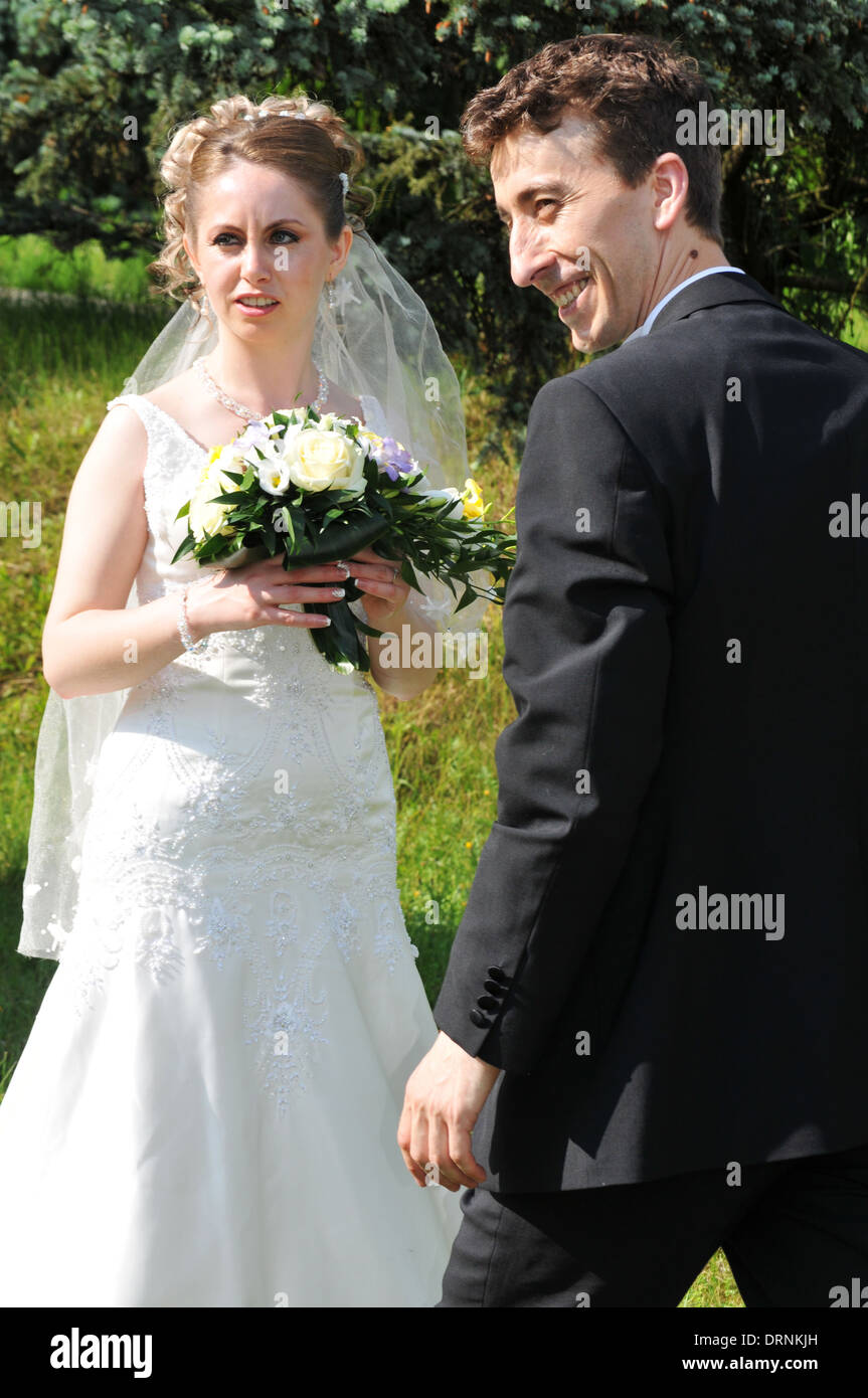 Wedding album - bride and groom Stock Photo - Alamy