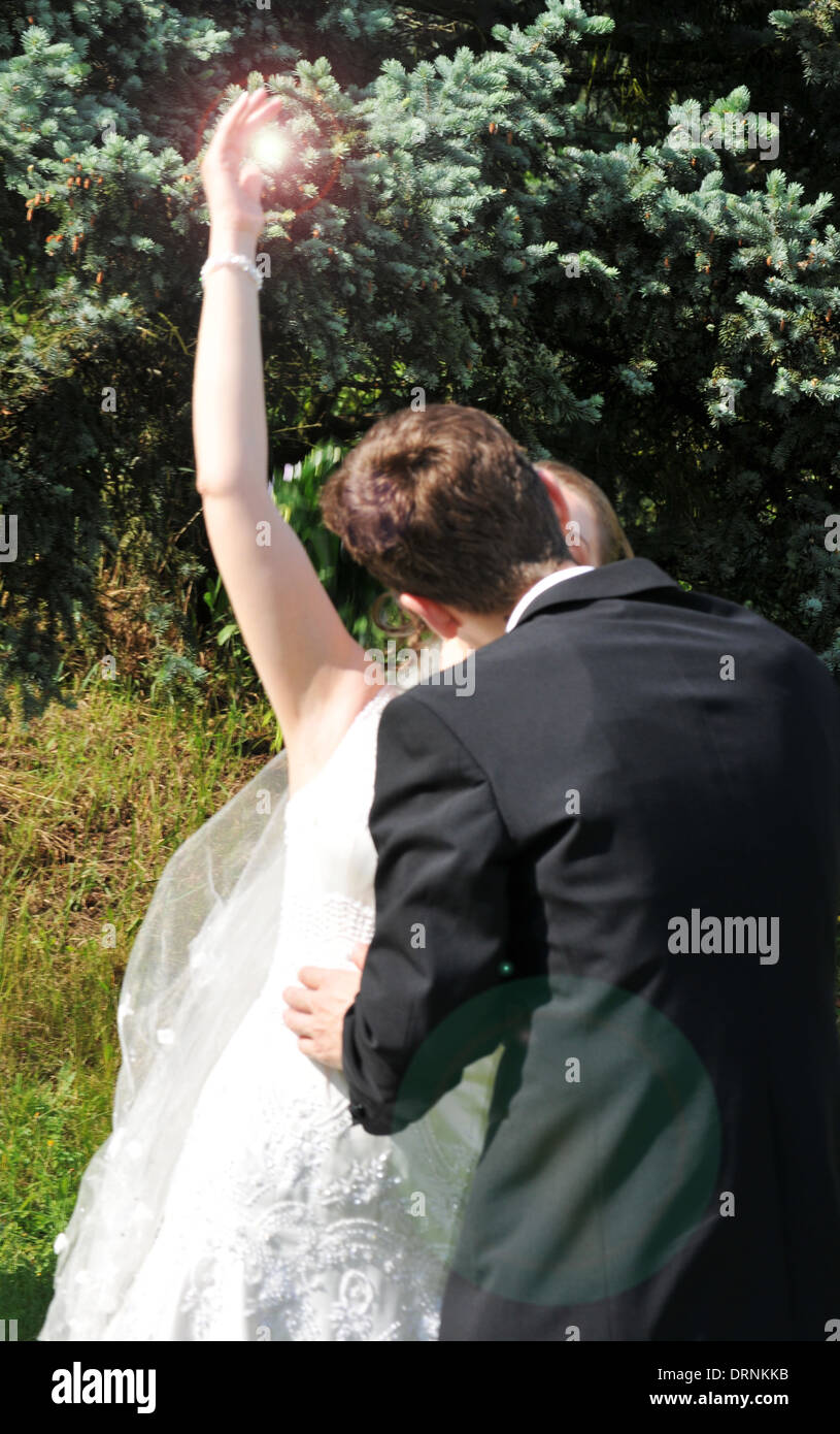 Wedding album - bride and groom Stock Photo - Alamy