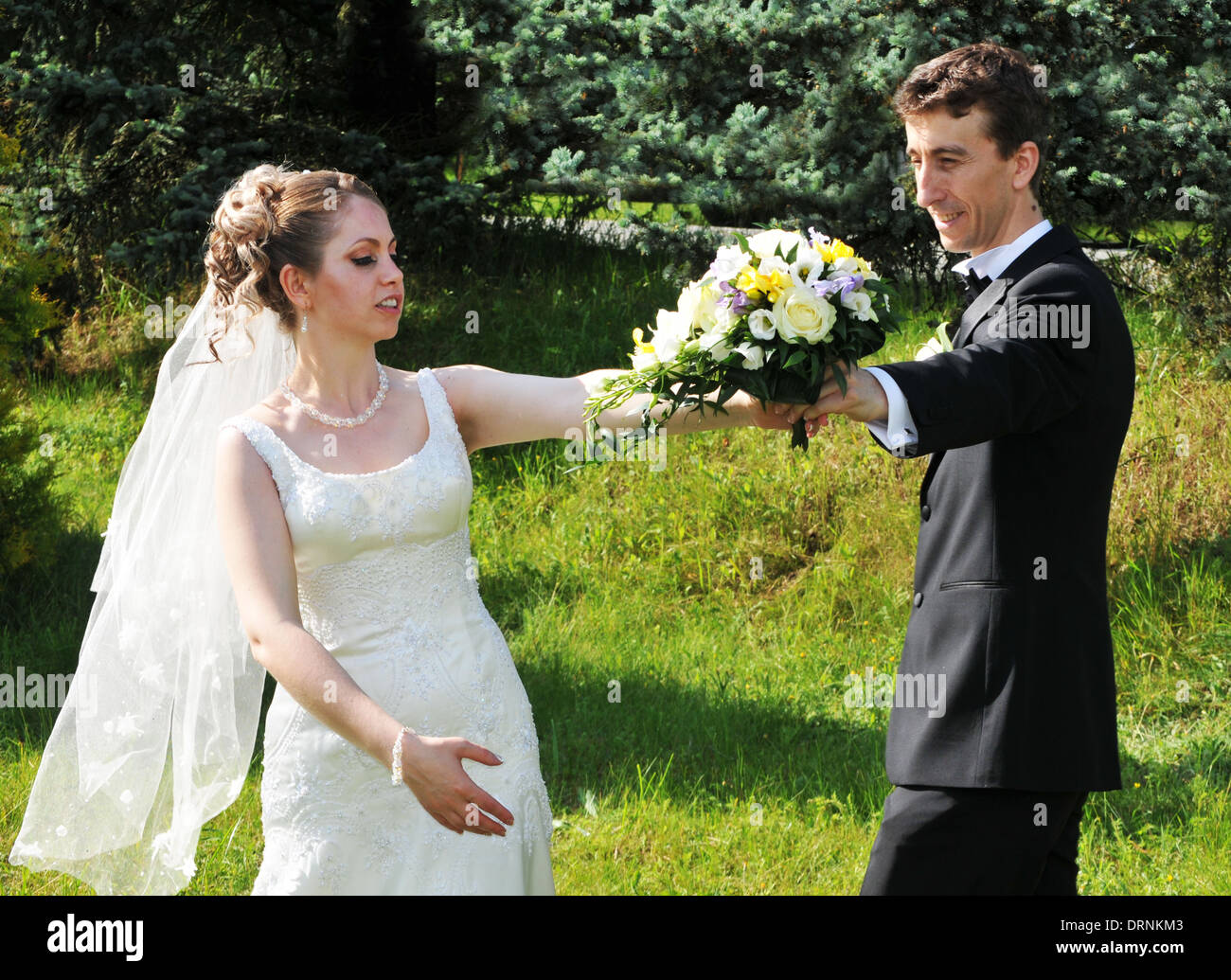 Wedding album - bride and groom Stock Photo - Alamy
