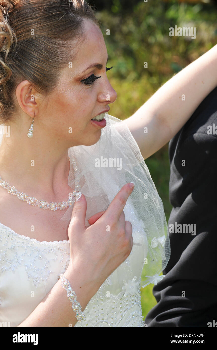 Wedding album - bride and groom Stock Photo - Alamy