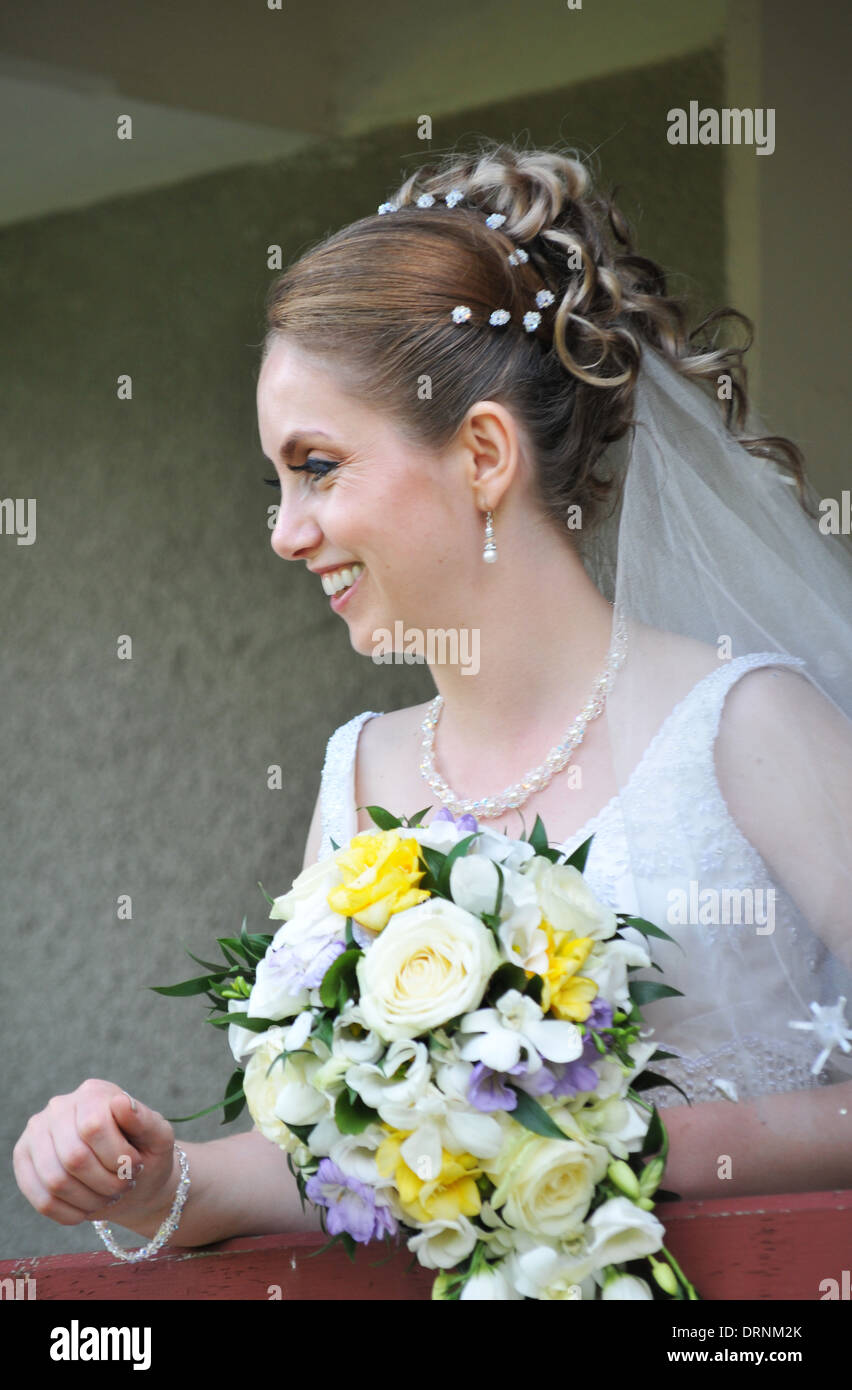 Wedding album - bride and groom Stock Photo - Alamy