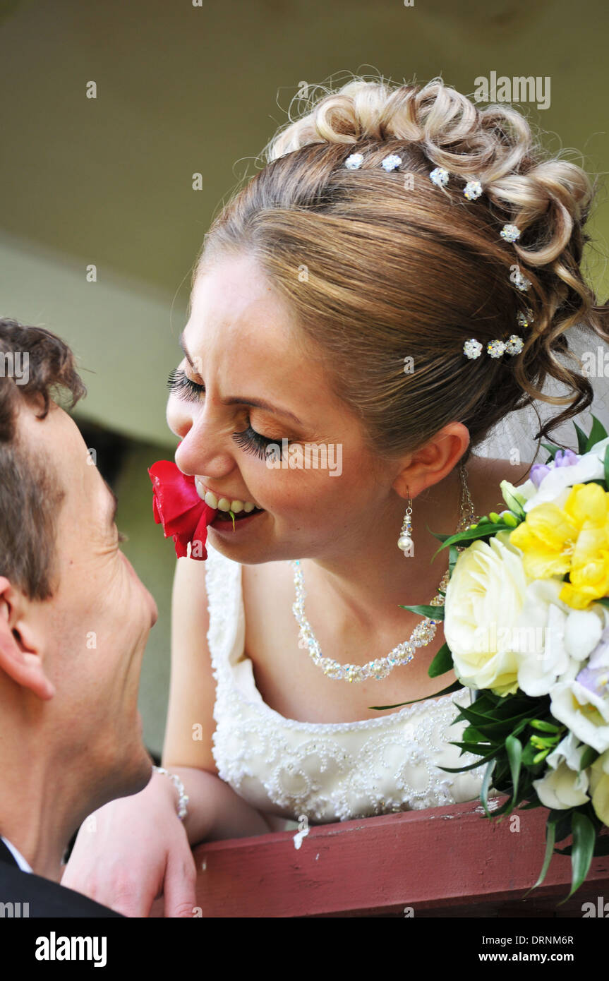 Wedding album - bride and groom Stock Photo - Alamy