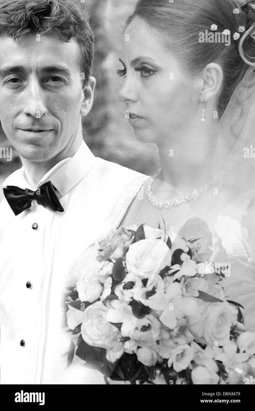 Wedding album - bride and groom Stock Photo - Alamy