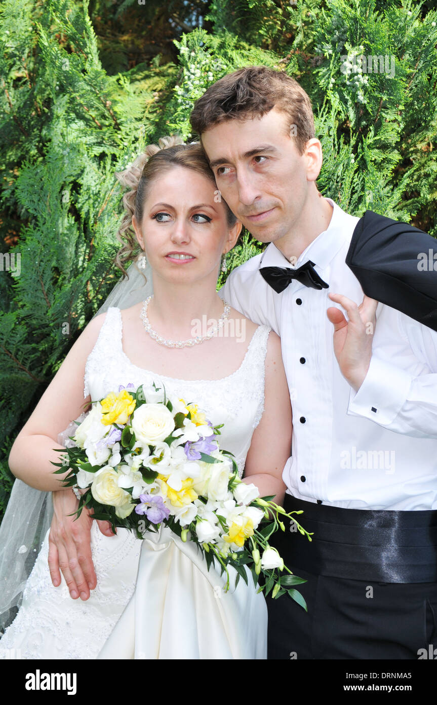 Wedding album - bride and groom Stock Photo - Alamy