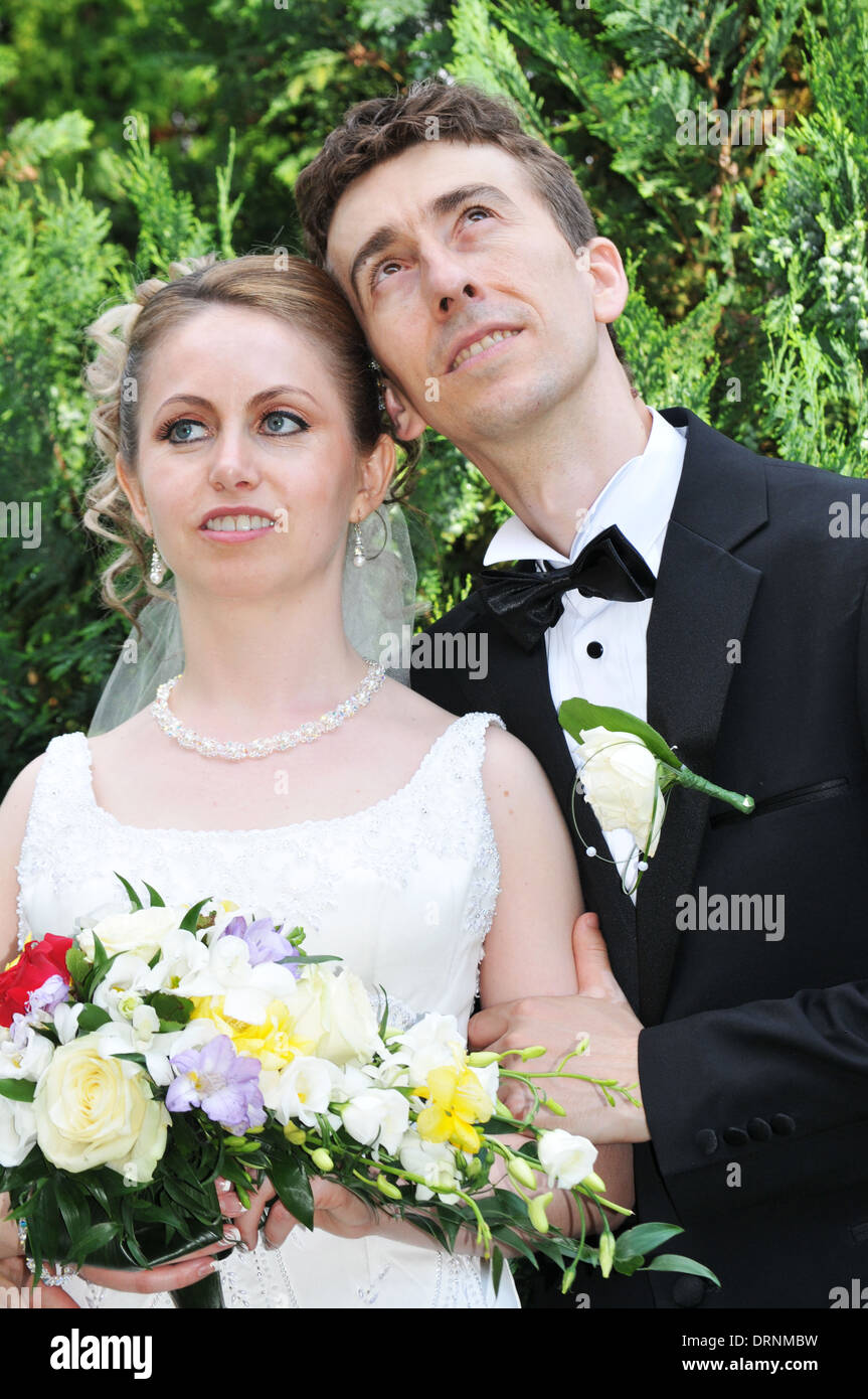 Wedding album - bride and groom Stock Photo - Alamy
