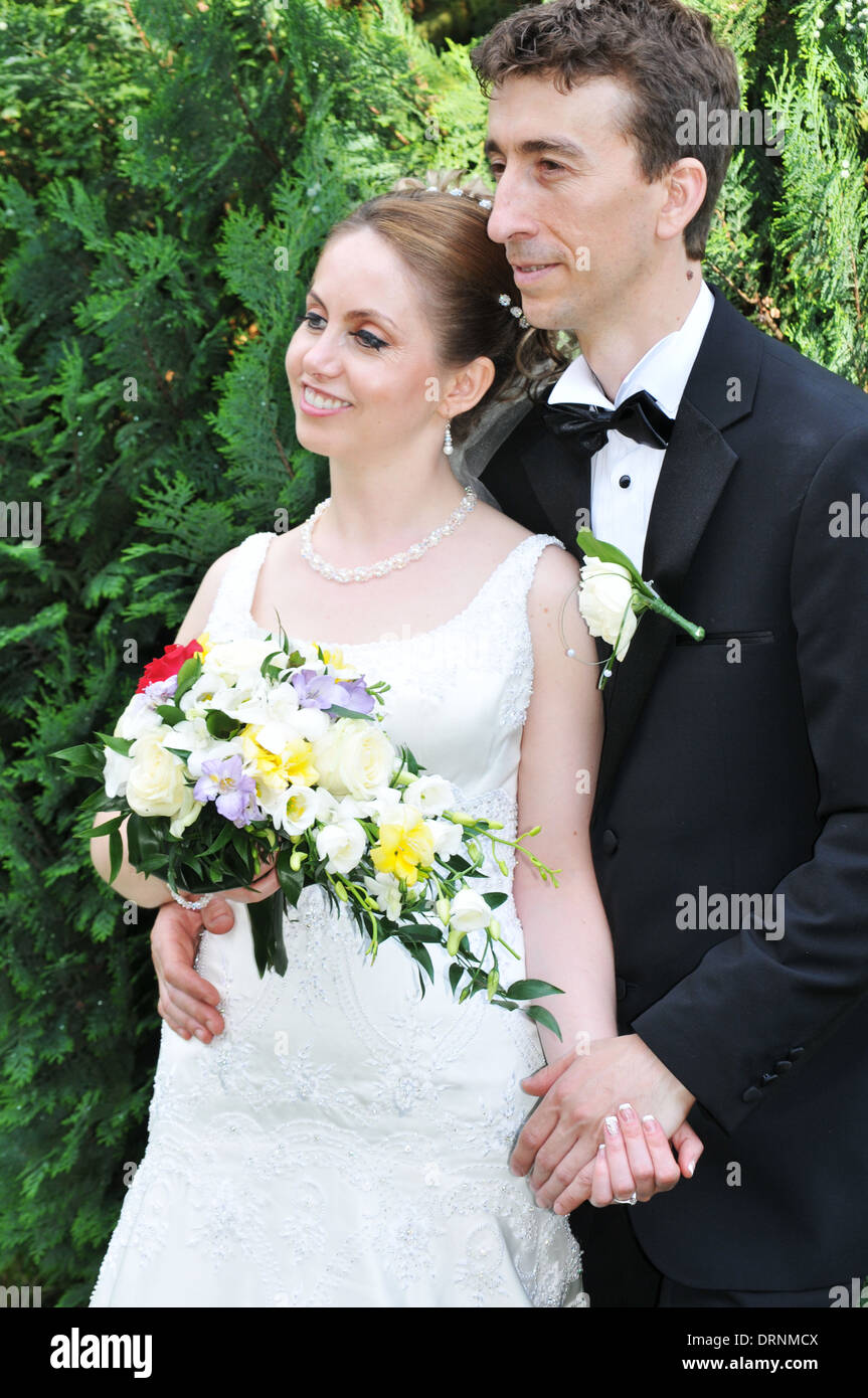Wedding album - bride and groom Stock Photo - Alamy