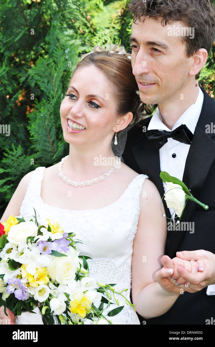 Wedding album - bride and groom Stock Photo - Alamy