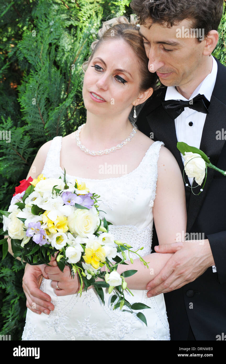 Wedding album - bride and groom Stock Photo - Alamy