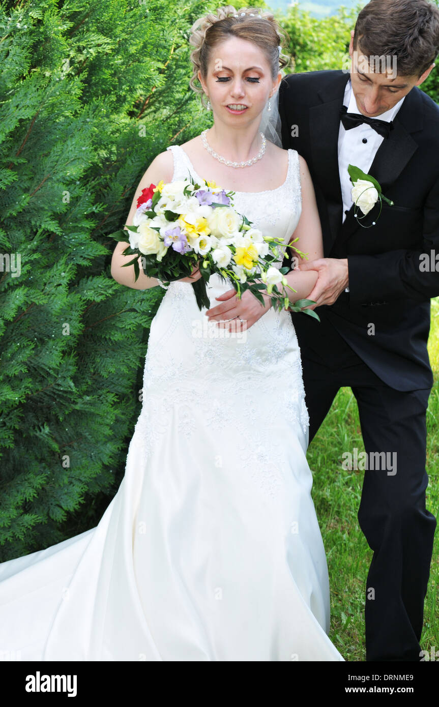Wedding album - bride and groom Stock Photo - Alamy