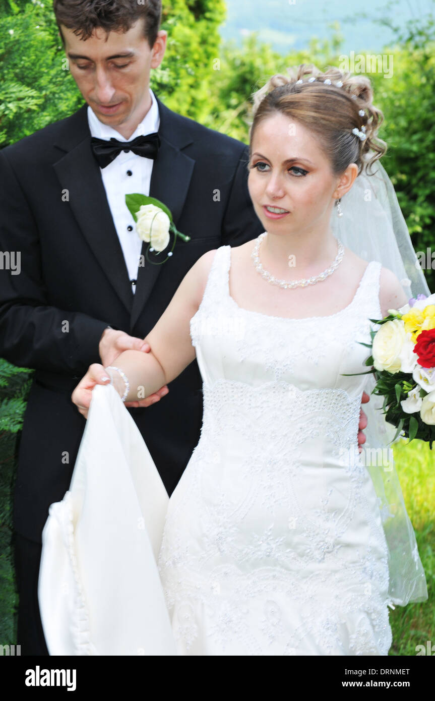 Wedding album - bride and groom Stock Photo - Alamy
