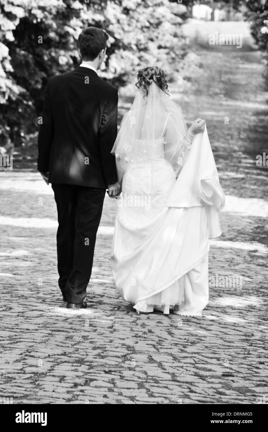 Wedding album - bride and groom Stock Photo - Alamy