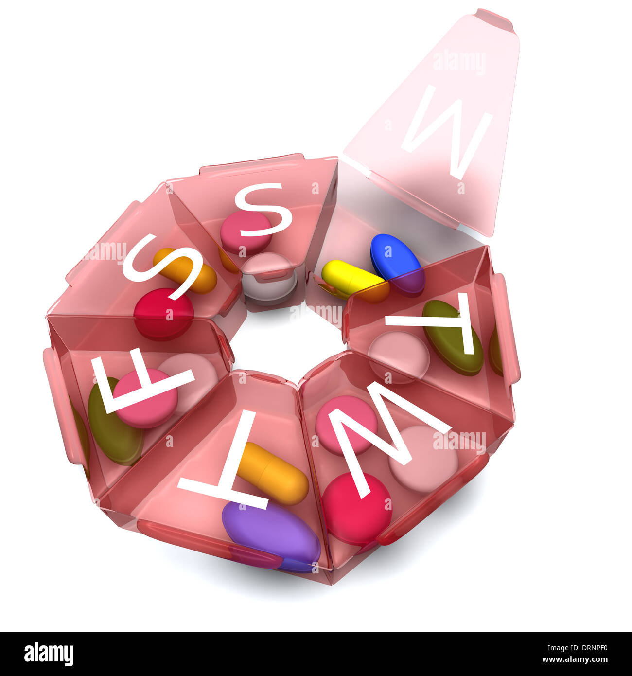 Red box for tablets on a white background Stock Photo - Alamy