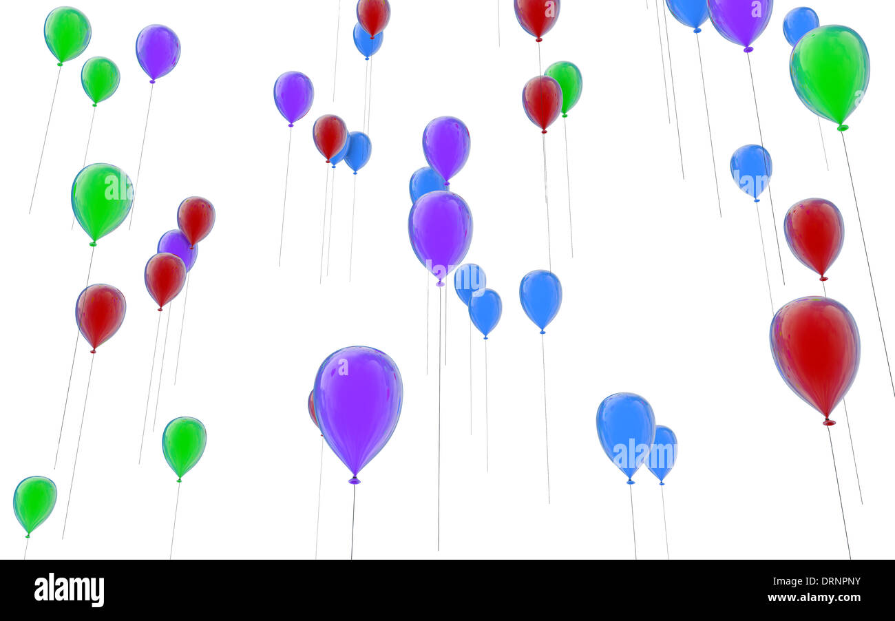 Balloons fly up upwards Stock Photo - Alamy