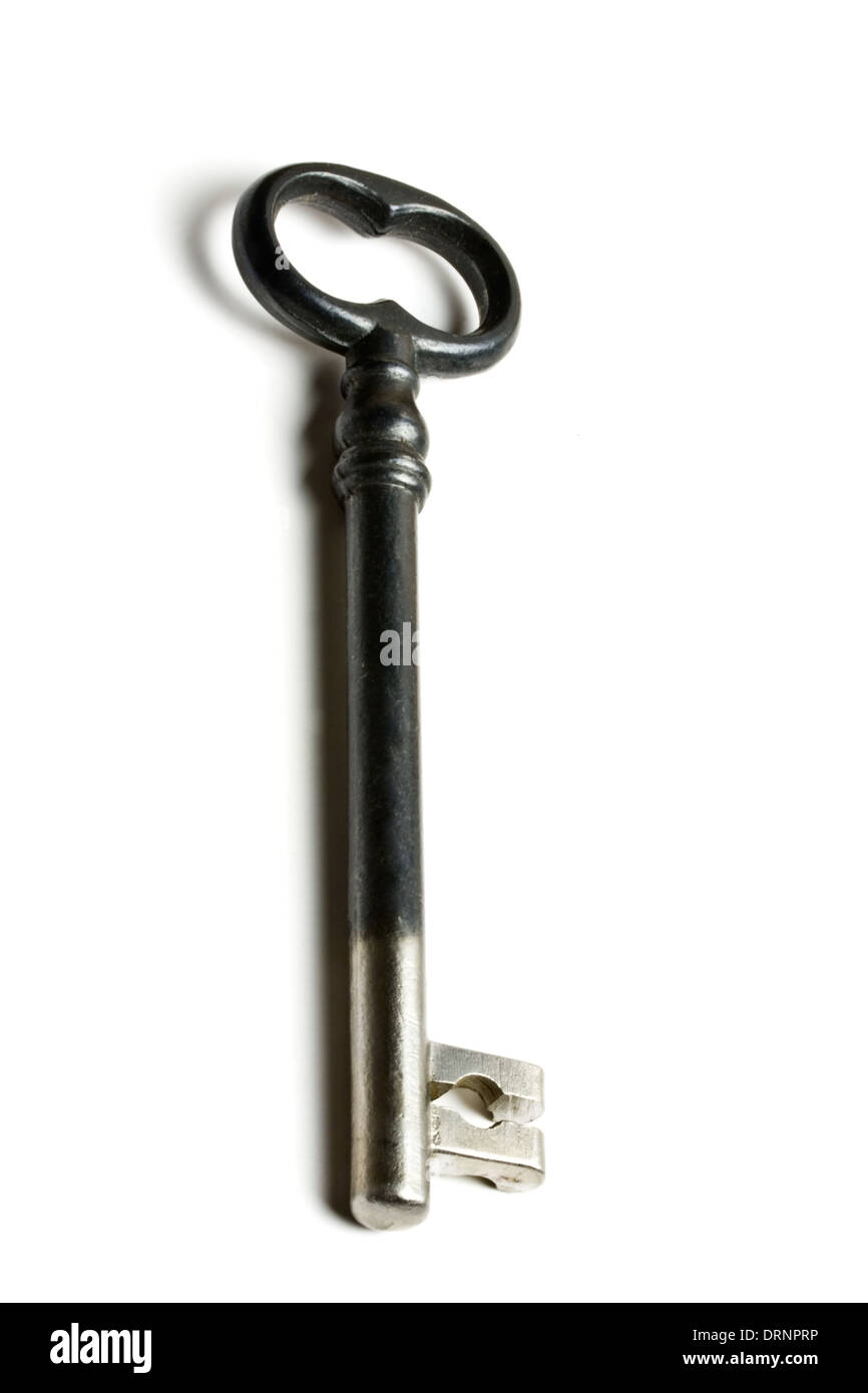 An old key isolated on white Stock Photo - Alamy