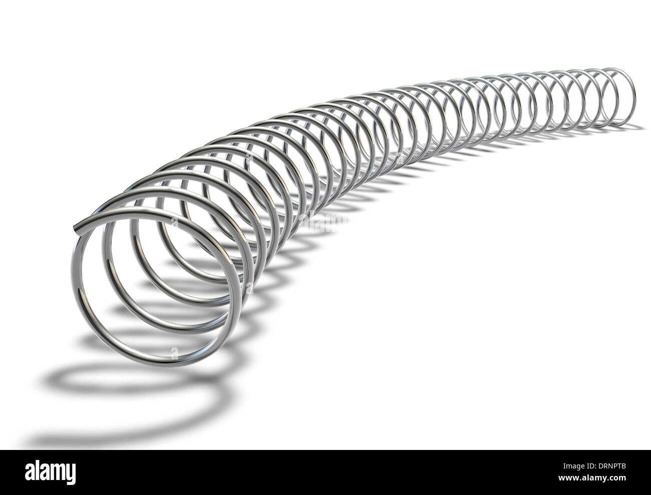 Metal spring on a white background Stock Photo - Alamy