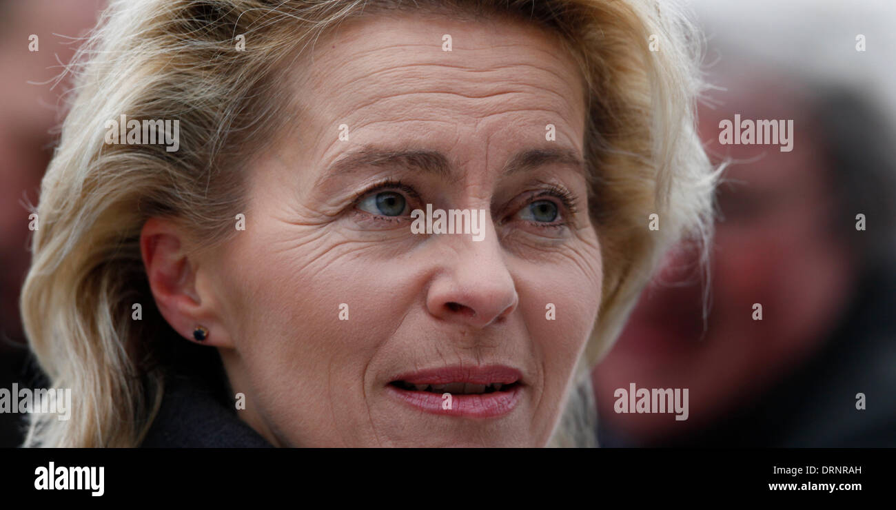 Berlin, Germany. January 30th, 2014. Ursula von der Leyen (CDU ...