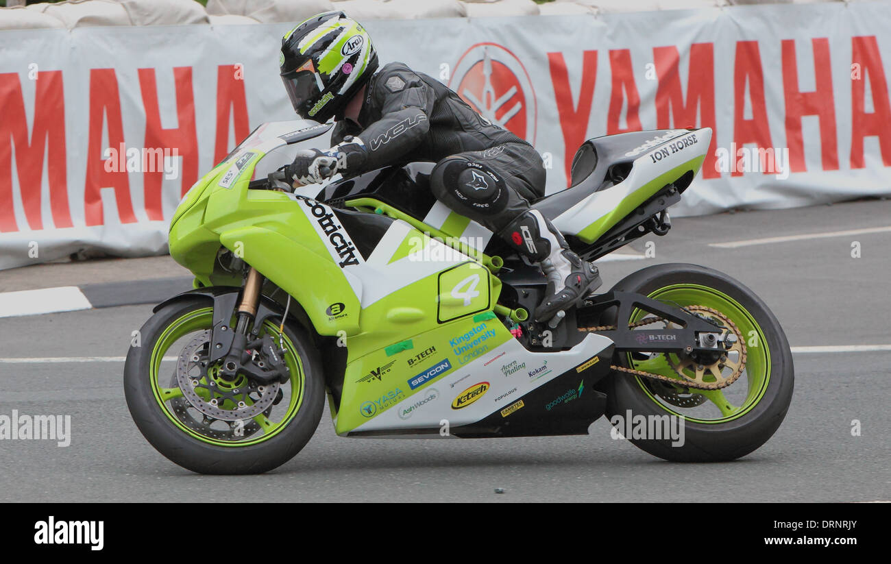 Isle Of Man TT,2013 TT Zero electric bikes race Stock Photo - Alamy