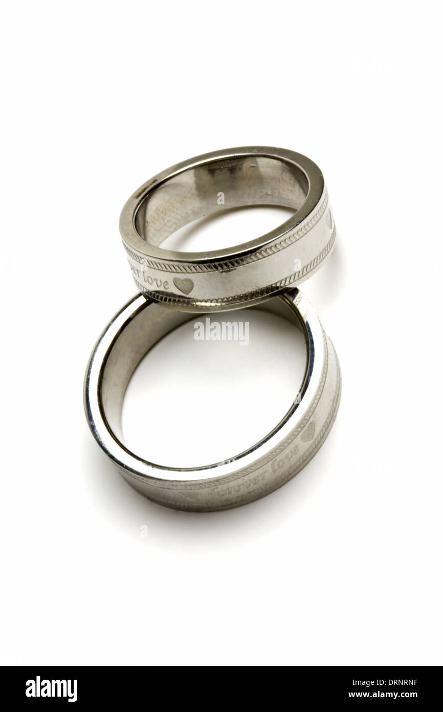pair of wedding rings Stock Photo - Alamy