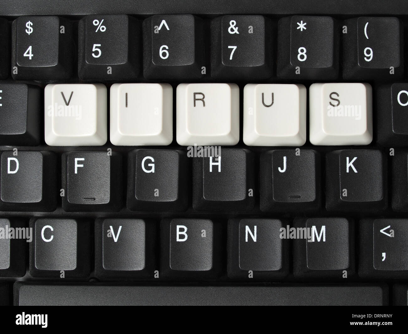 Computer keyboard with keys forming virus word Stock Photo - Alamy