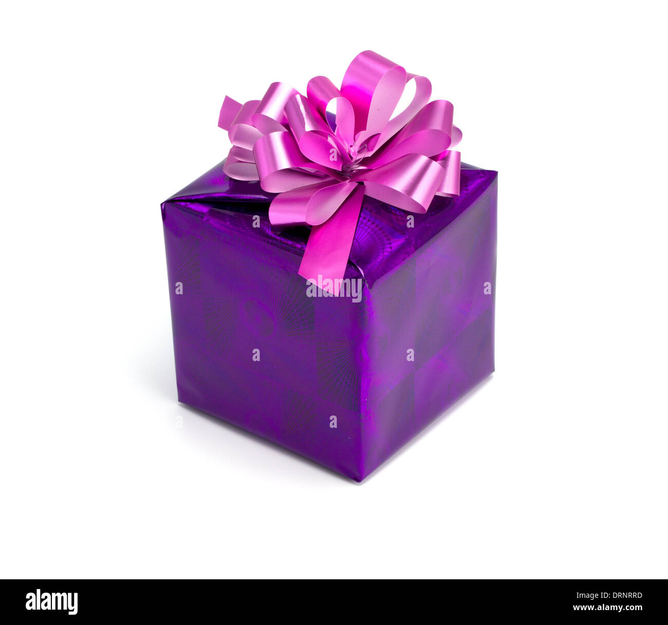Violet gift on the white isolated background Stock Photo - Alamy
