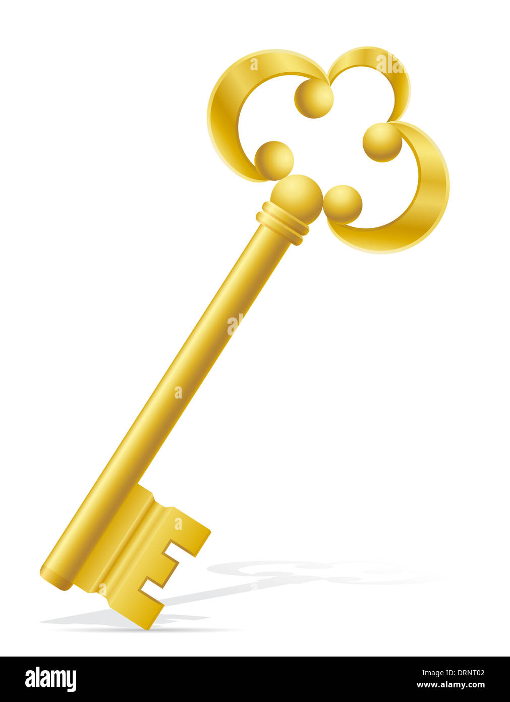 old retro key door lock illustration isolated on white background Stock ...