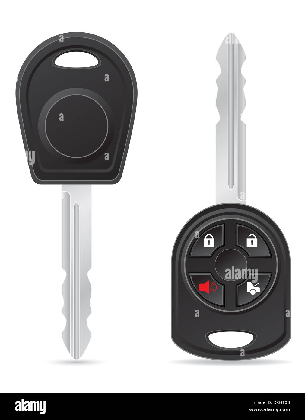 car key illustration isolated on white background Stock Photo - Alamy