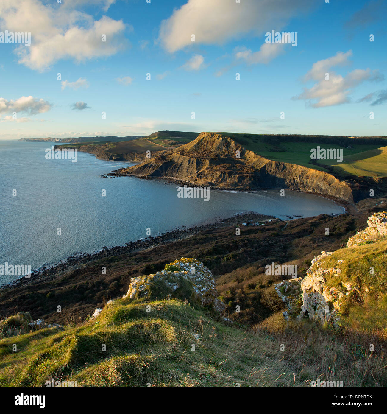 Fabulous late afternoon view across Chapman's Pool with the sun ...