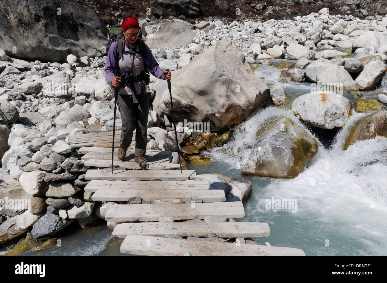Nepal woman trekker hi-res stock photography and images - Alamy