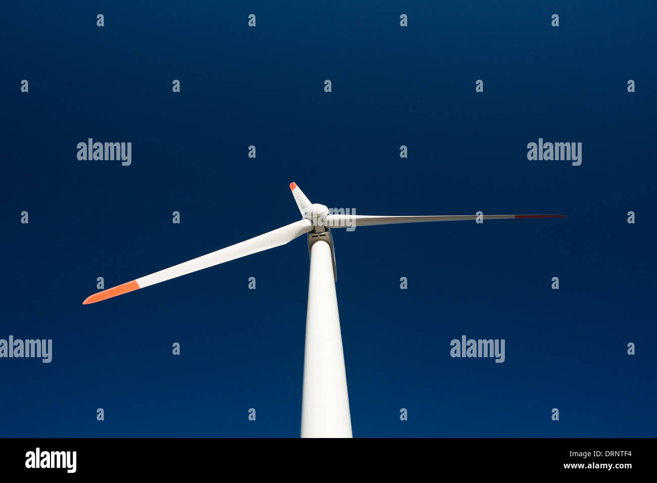 Wind power generators with blue clear sky Stock Photo - Alamy