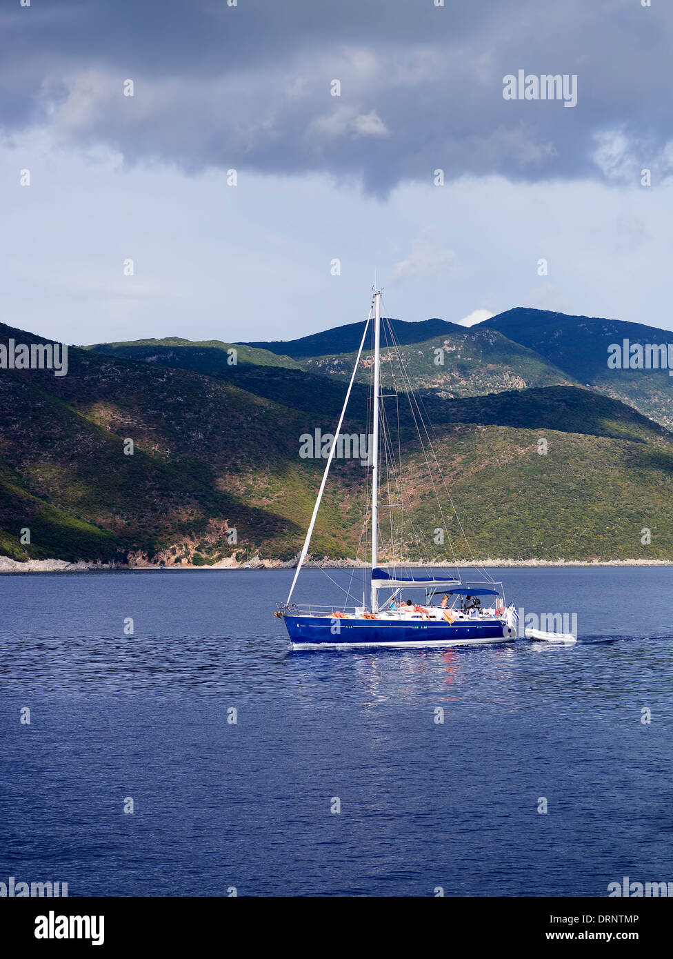 Boats sailing in the Ionian sea in Greece Stock Photo - Alamy