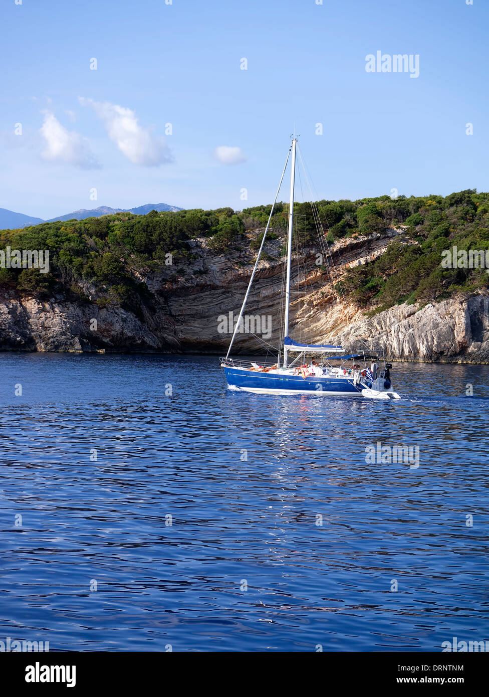 Boats sailing in the Ionian in Greece Stock Photo - Alamy