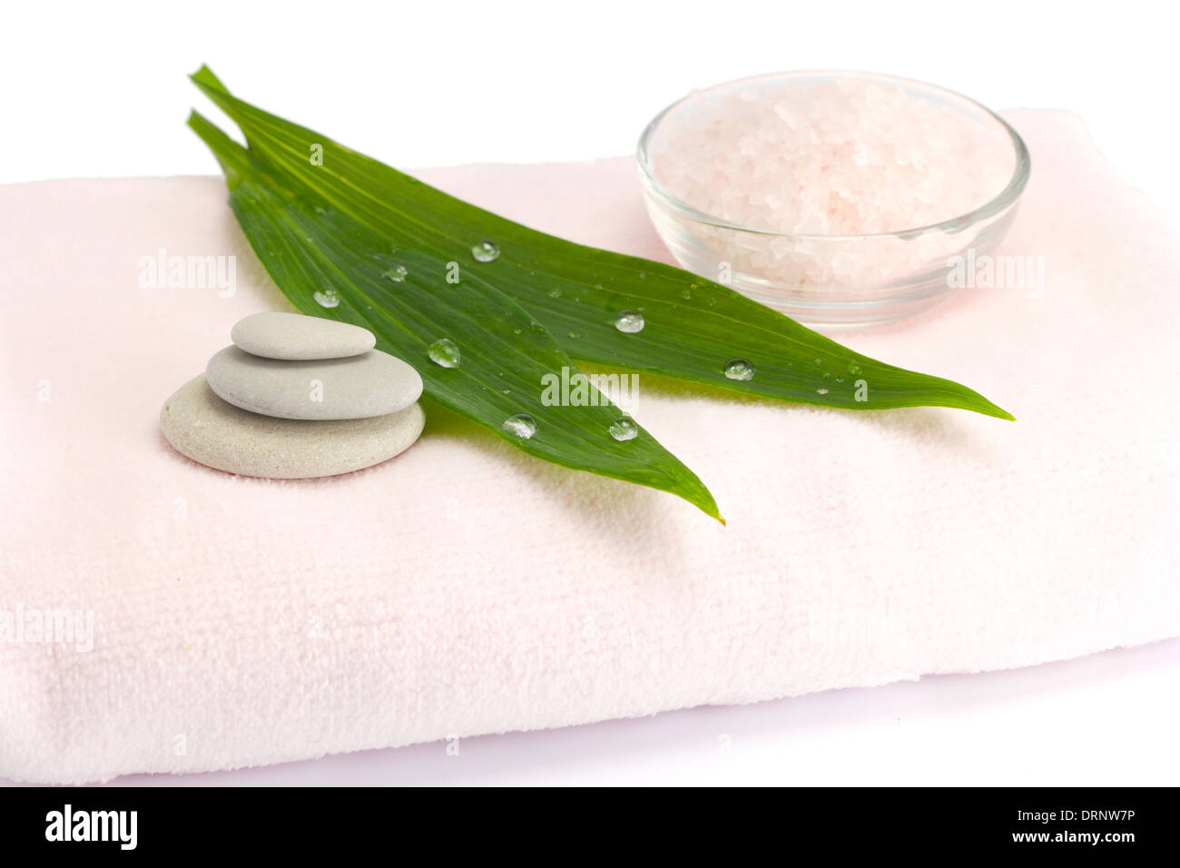 Spa accessories on the white isolated background Stock Photo - Alamy