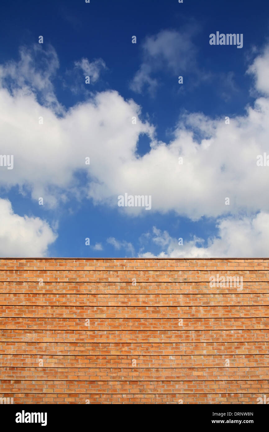 brick wall with sky Stock Photo - Alamy
