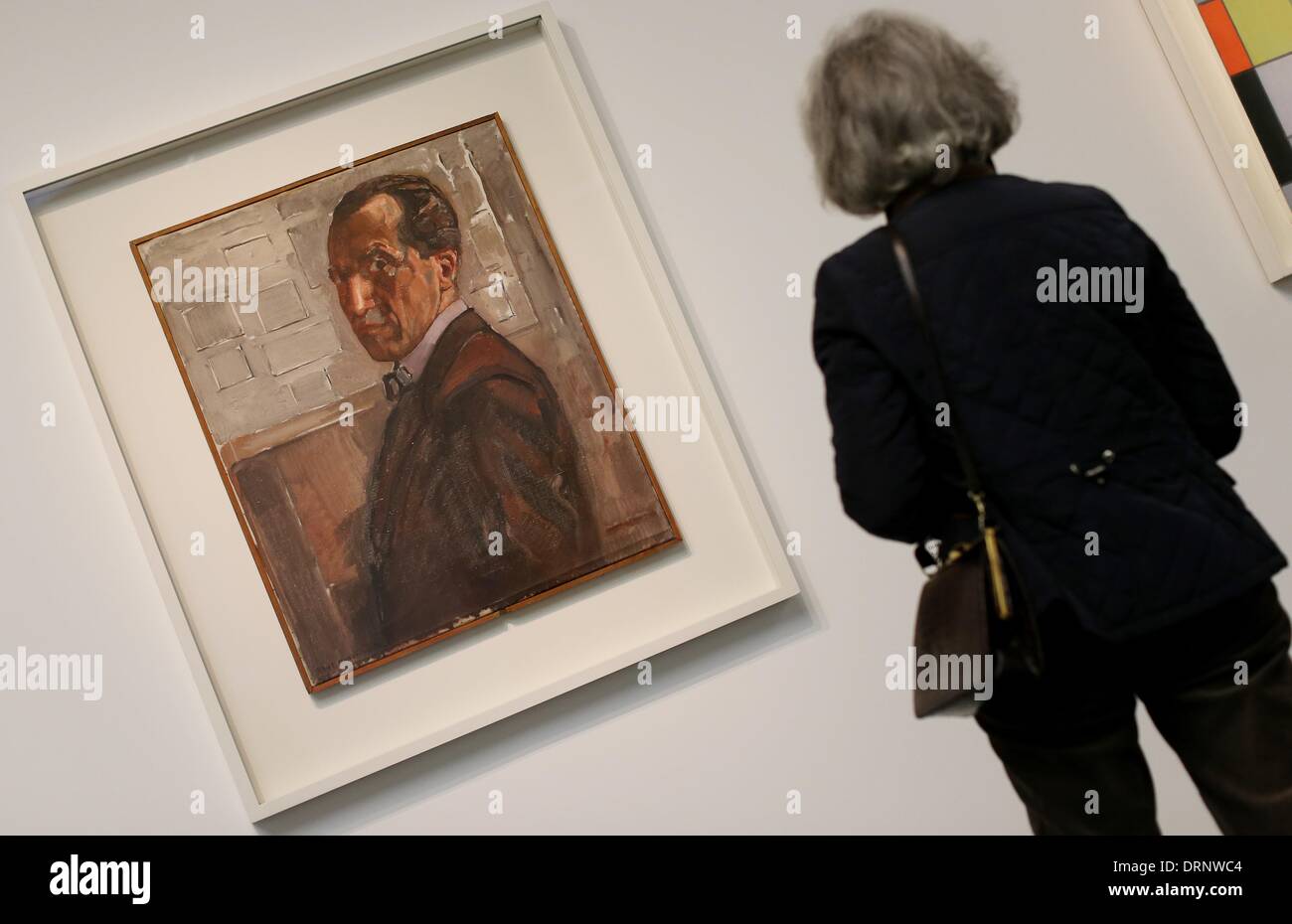 Hamburg, Germany. 30th Jan, 2014. The painting "Self Portrait" by Piet ...