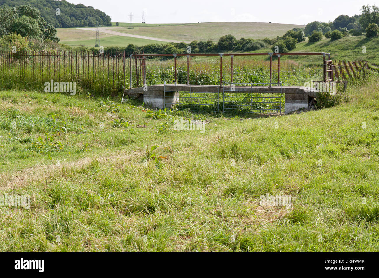 Bridge over the River Bourne,Shipton Bellinger,Hampshire,England.UK ...